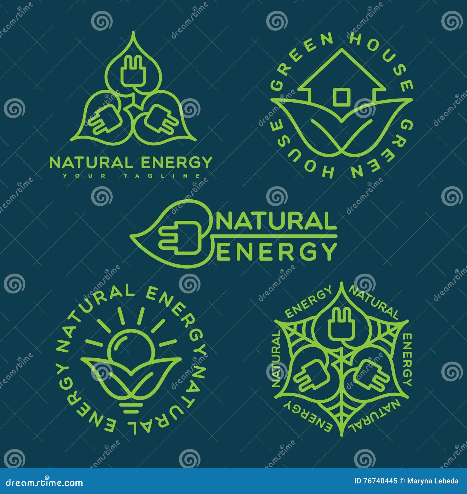 Natural energy logo stock vector. Illustration of icon - 76740445