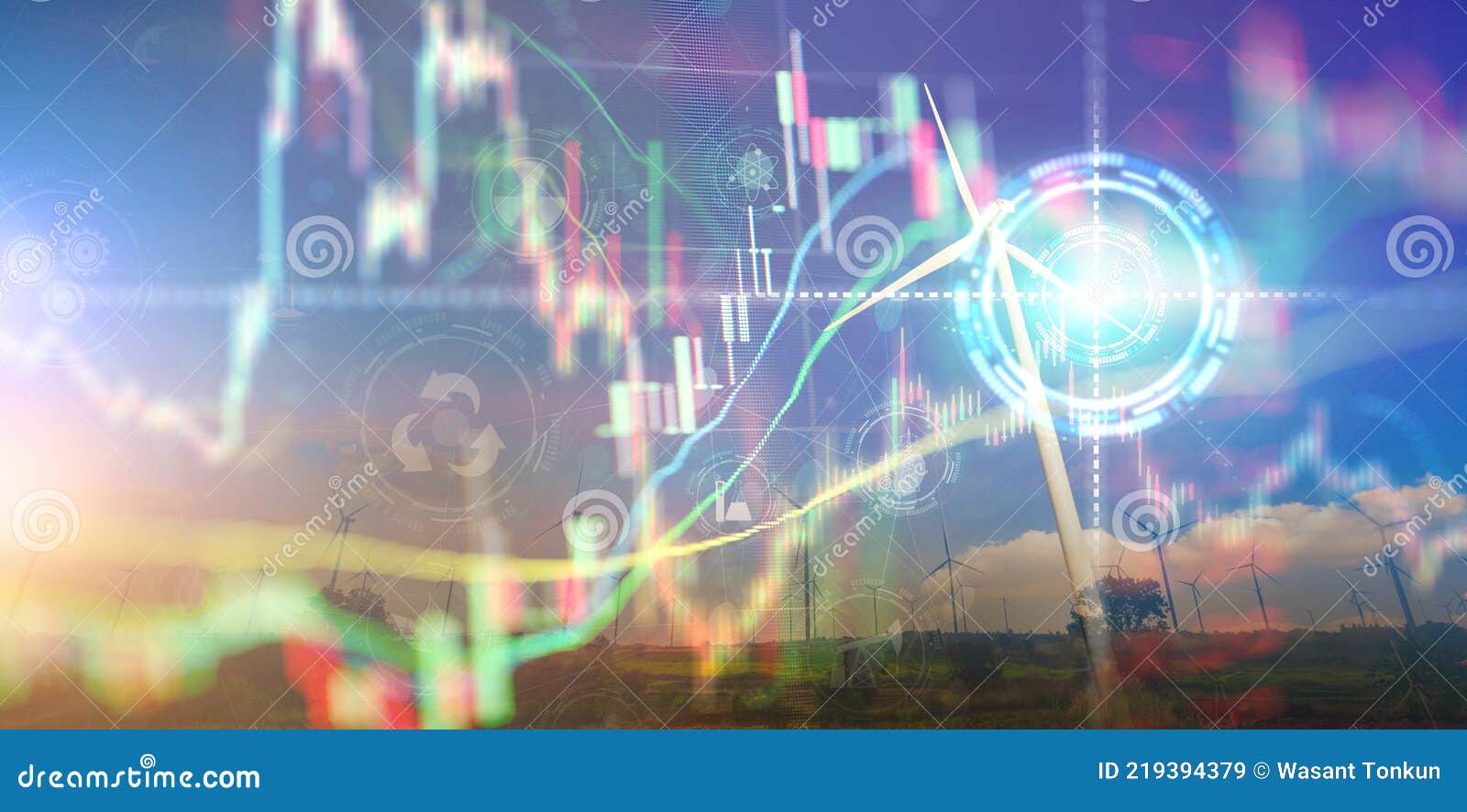 Natural Energy Stock Chart stock image. Image of background - 219394379