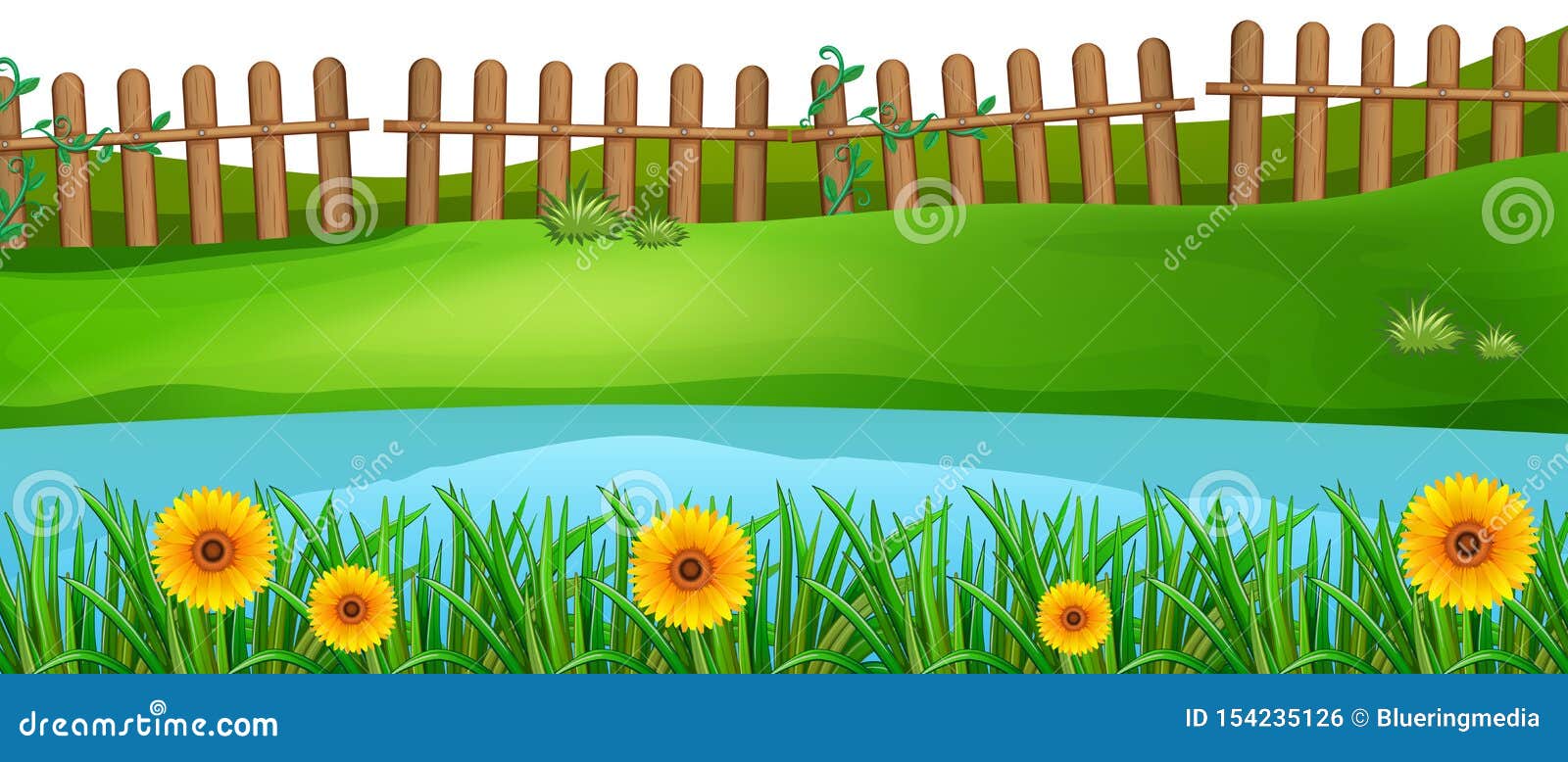 Natural Environment Lanscape Scene Stock Vector - Illustration of ...