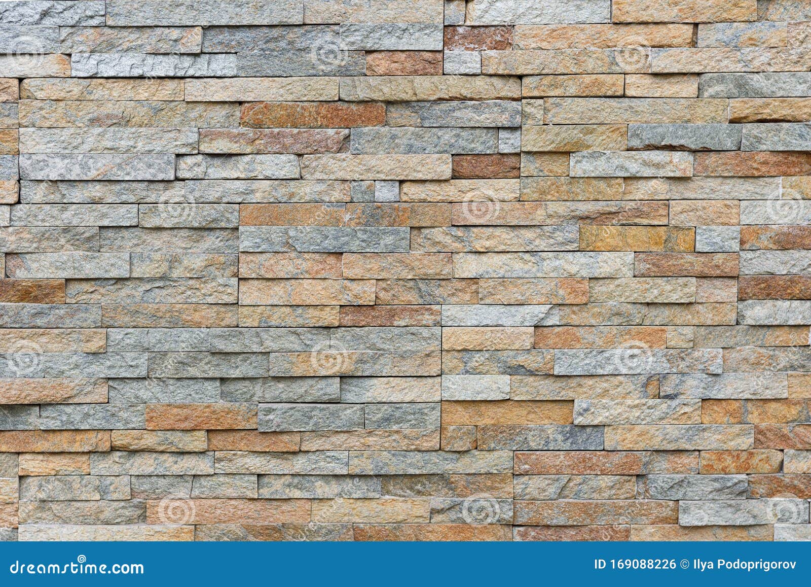 Natural Facade Stone Decoration Quartzite Background Texture. Modern ...