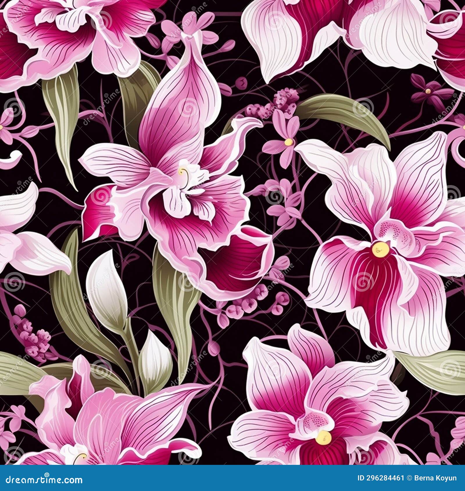 Natural floral pattern stock illustration. Illustration of plant ...