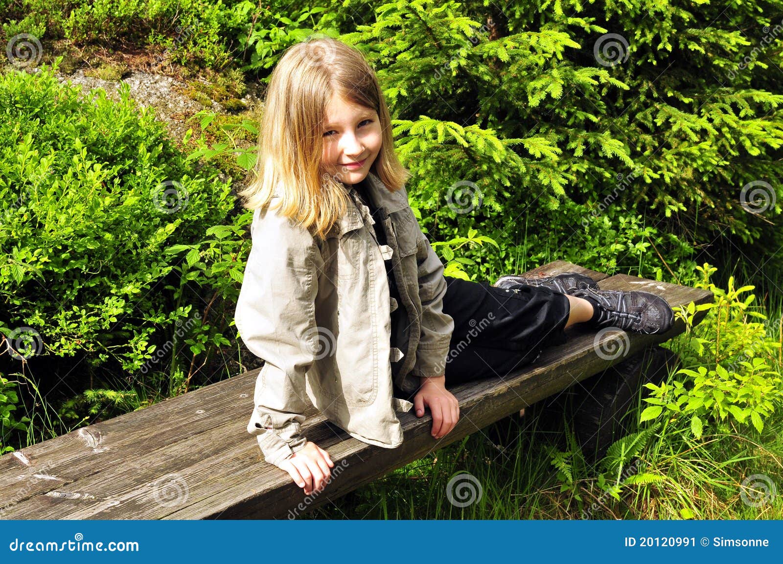Natural forest child stock image. Image of leisure, flower - 20120991