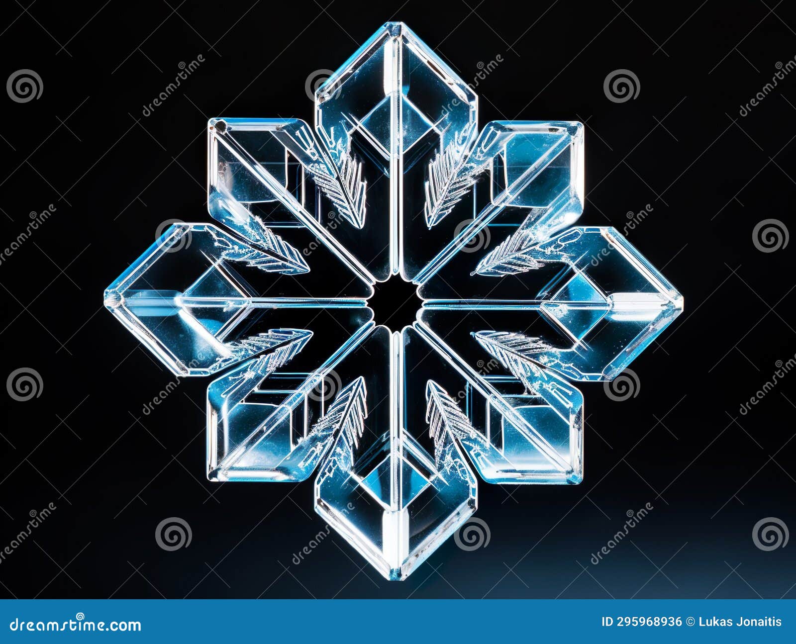 Natural Form Crystal of a Snowflake. Winter Time Stock Illustration ...