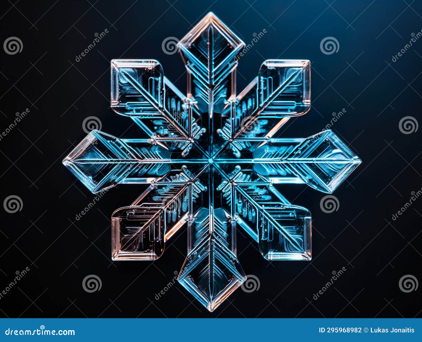 Natural Form Crystal of a Snowflake. Winter Time Stock Illustration ...