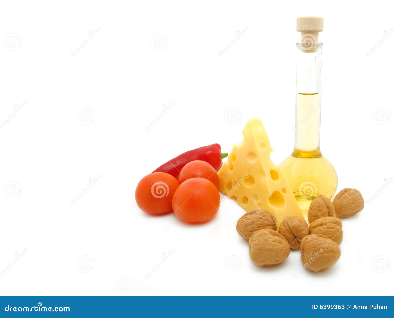 Natural Form Foods. Cheese, Oil, Nut and Tomato Stock Image - Image of ...