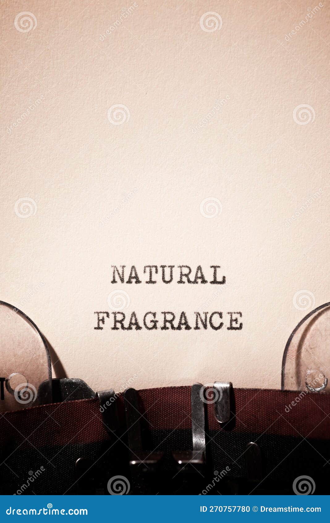 Natural fragrance text stock photo. Image of aroma, typescript - 270757780
