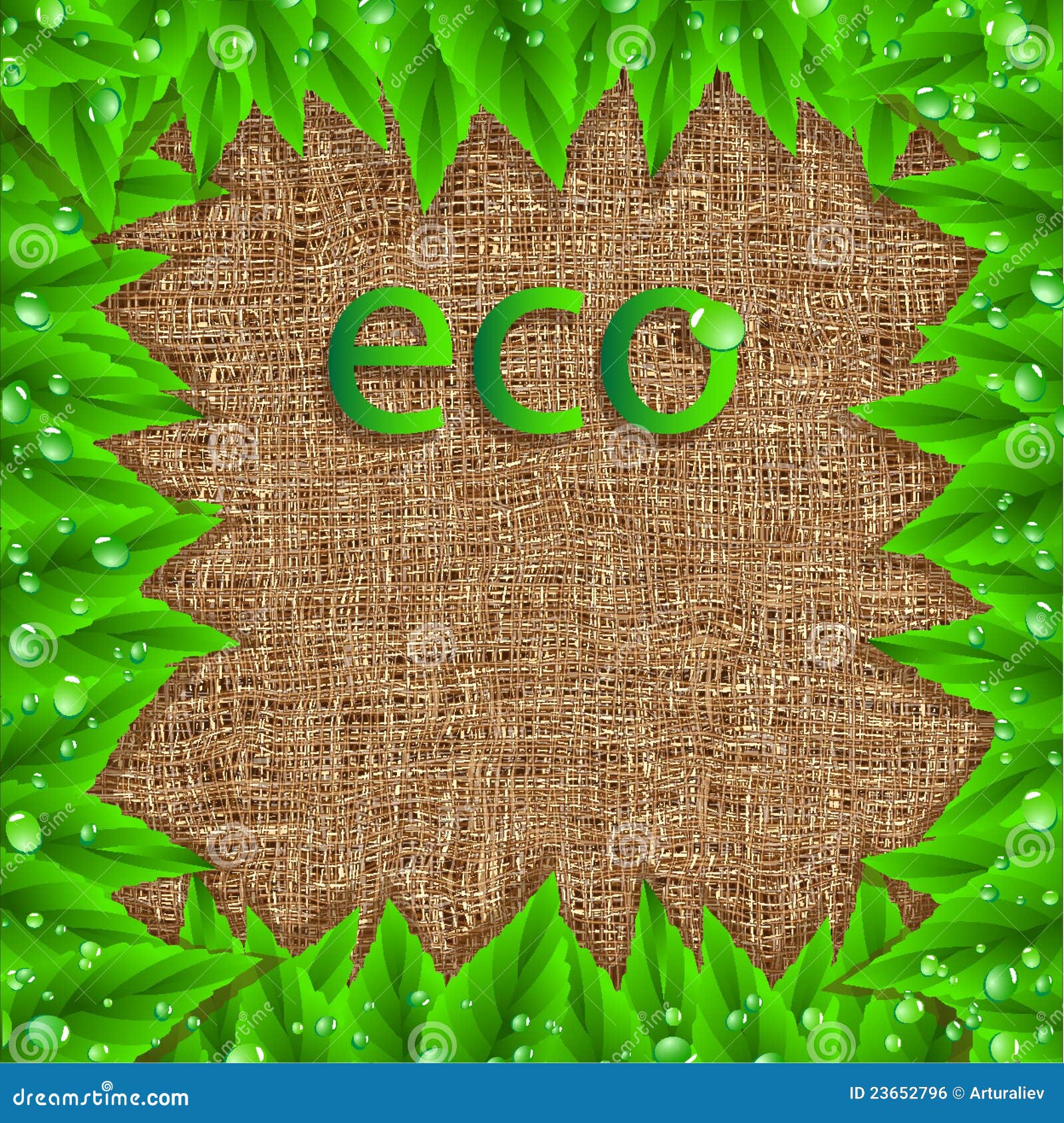 Natural frame stock vector. Illustration of fibers, ecological - 23652796