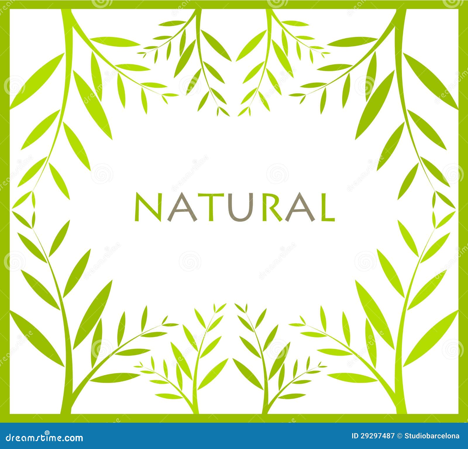 Natural frame stock vector. Illustration of delicate - 29297487