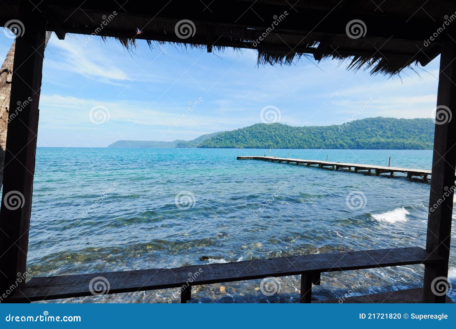 Natural frame and the sea stock photo. Image of cross - 21721820