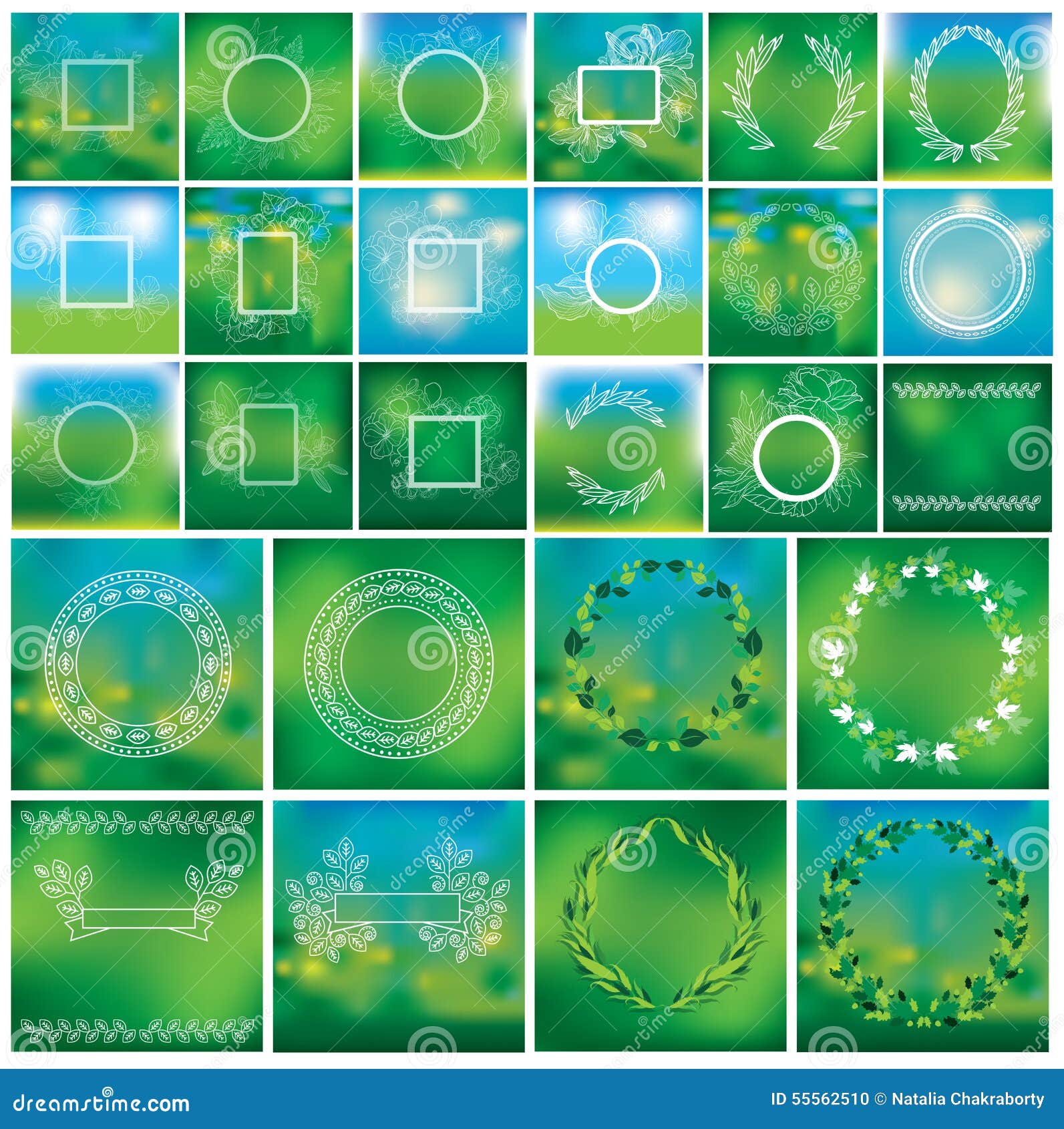 Natural frames backgrounds stock illustration. Illustration of graphic ...