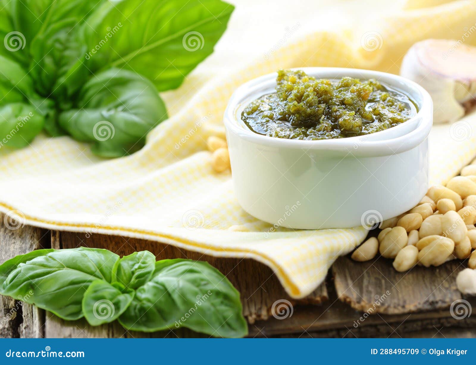 Natural Fresh Basil Pesto Sauce Stock Image - Image of cuisine ...