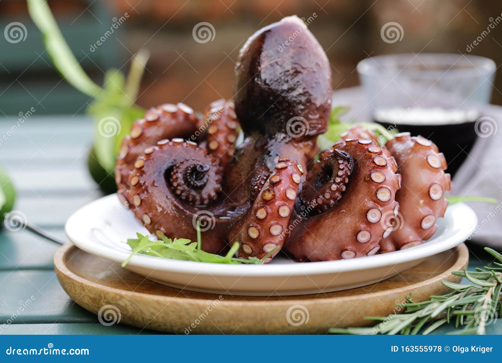 Natural fresh octopus stock photo. Image of food, lunch - 163555978