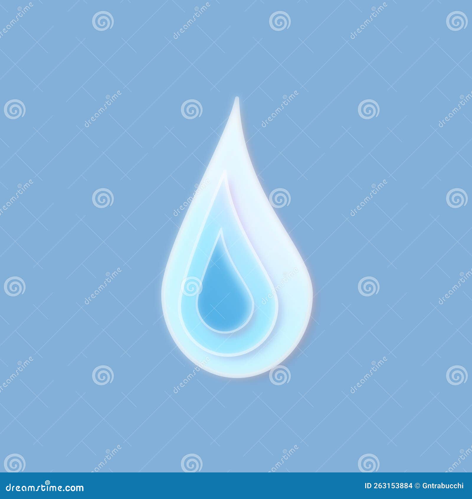 Natural Gas Blue Flame Illustration on a Light Blue Background Stock ...