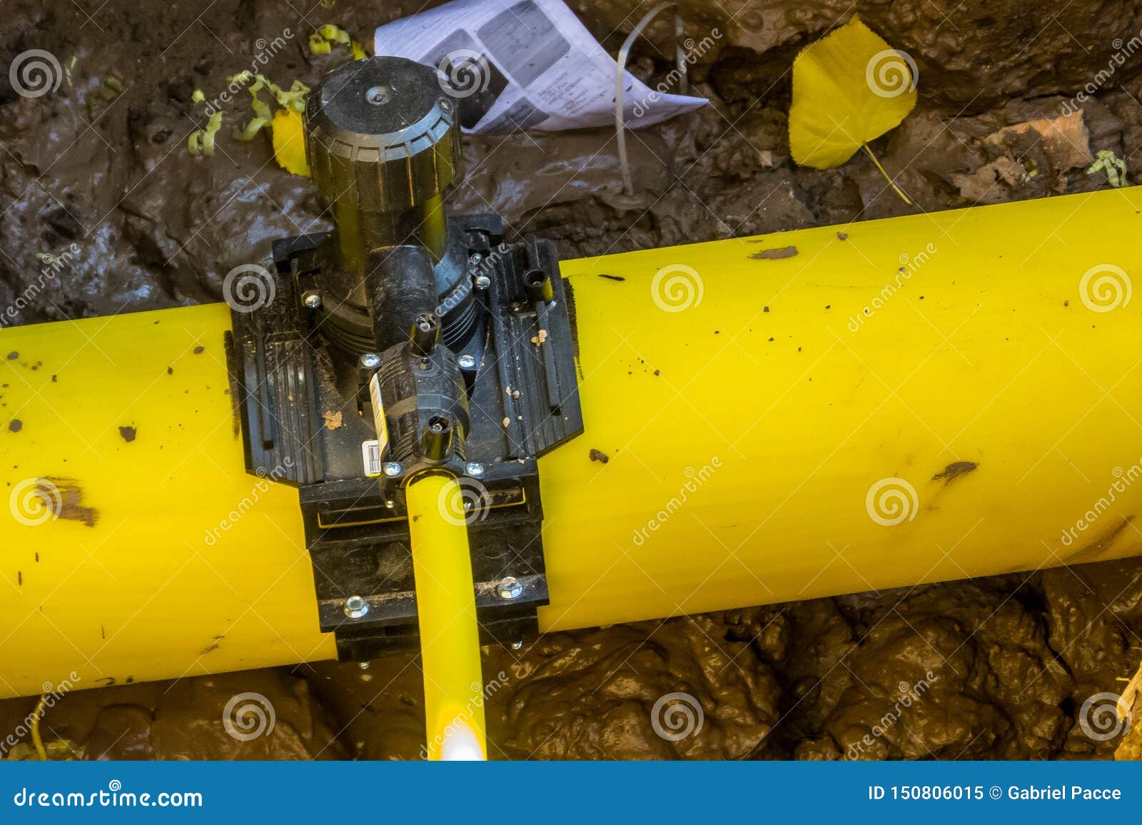 Natural Gas Connection, Subterranean Stock Image - Image of industrial ...