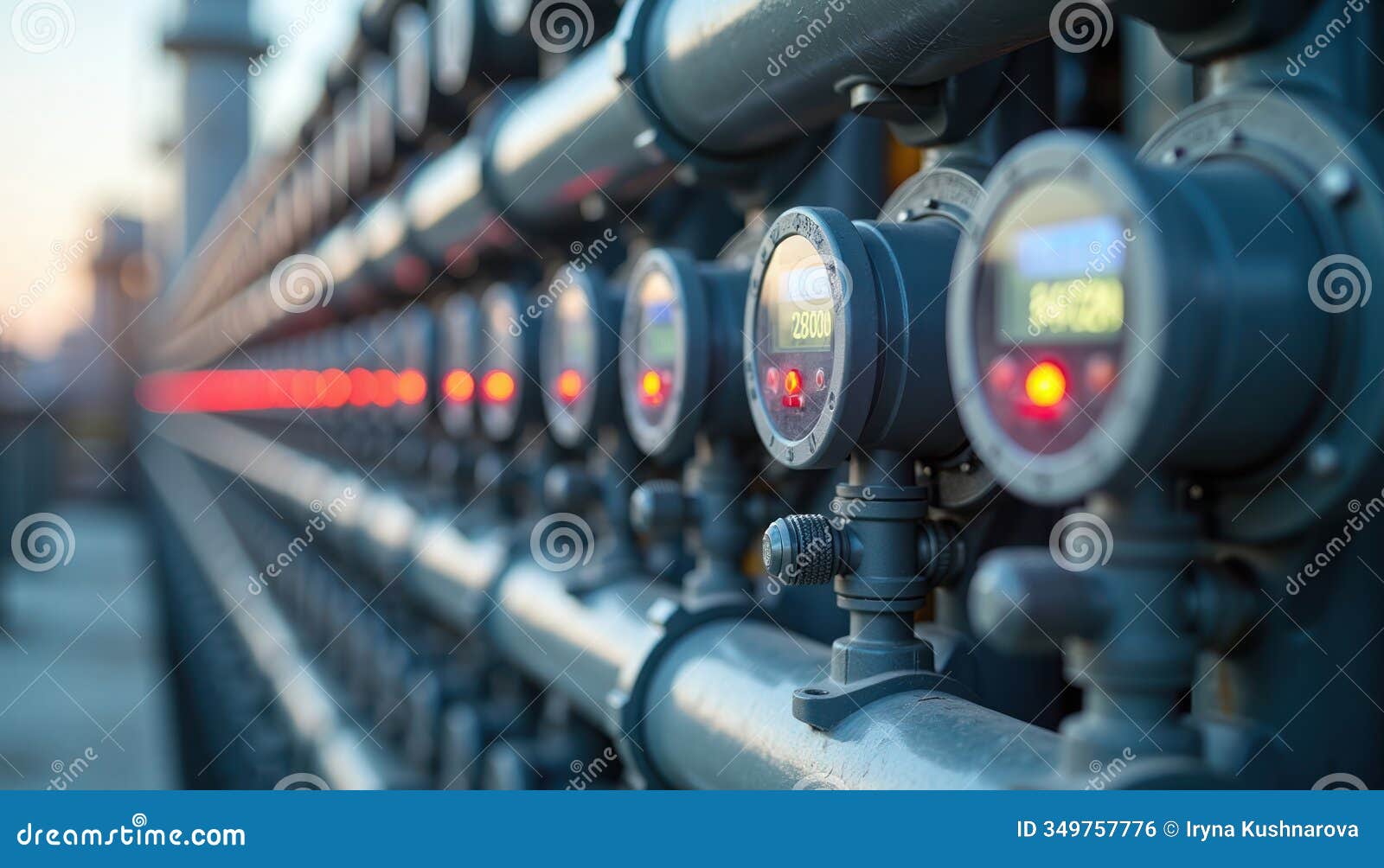 Natural Gas Facility Shows Network of Gas Leak Detection Sensors ...