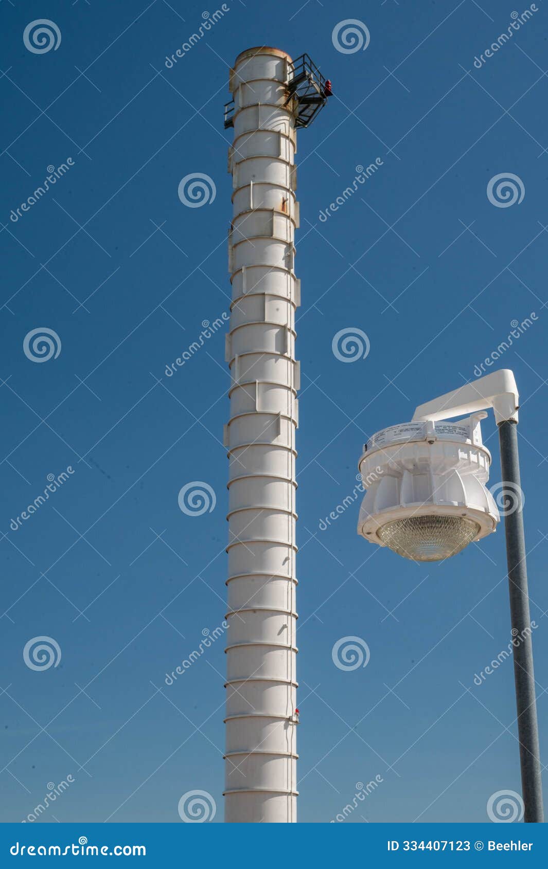 Natural Gas Fired Steam Boiler Exhaust Stack with Light Stock Image ...