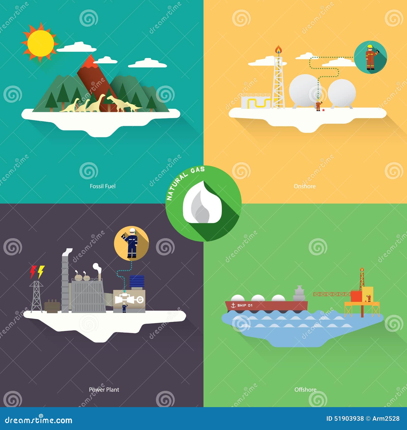 Natural gas stock vector. Illustration of resource, shipping - 51903938