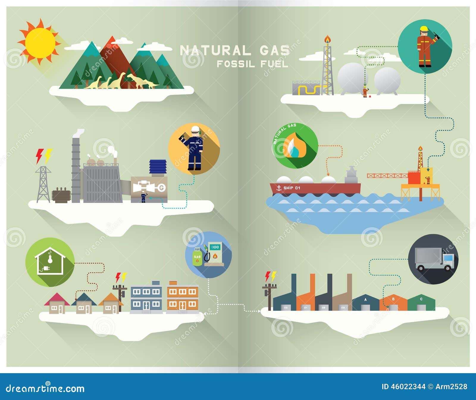Natural Gas Graphic Vector Illustration | CartoonDealer.com #46022344