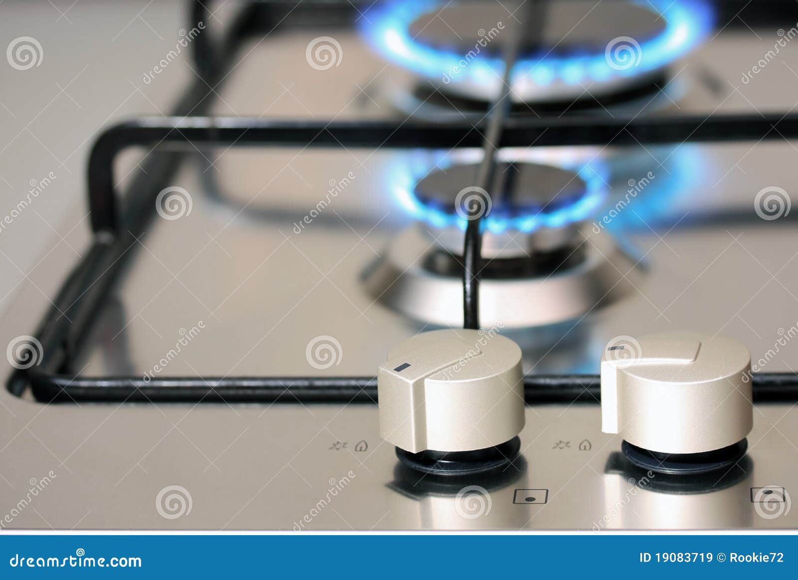 Natural Gas Kitchen Appliance Stock Image - Image of blue, inox: 19083719