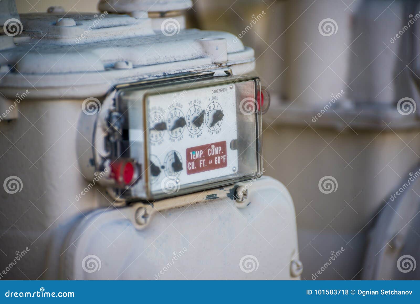 Natural Gas Meter stock photo. Image of main, outside - 101583718