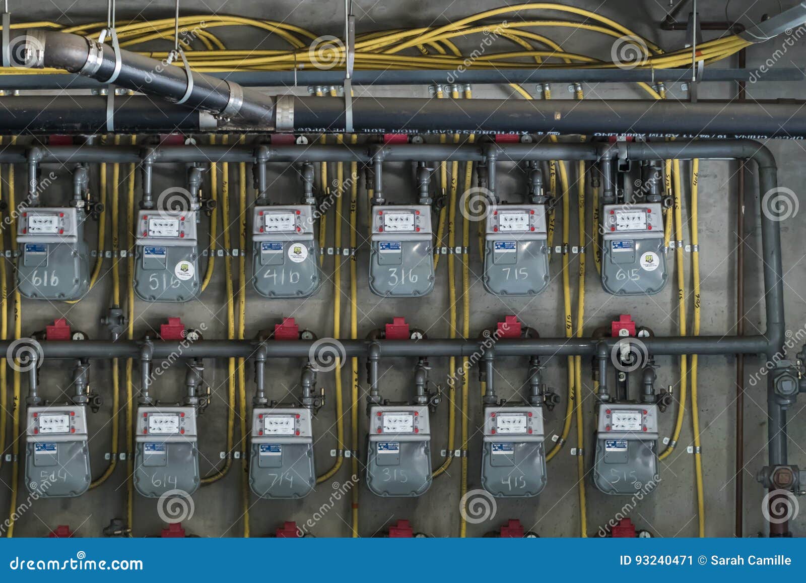 Natural Gas Meters editorial photo. Image of commercial - 93240471