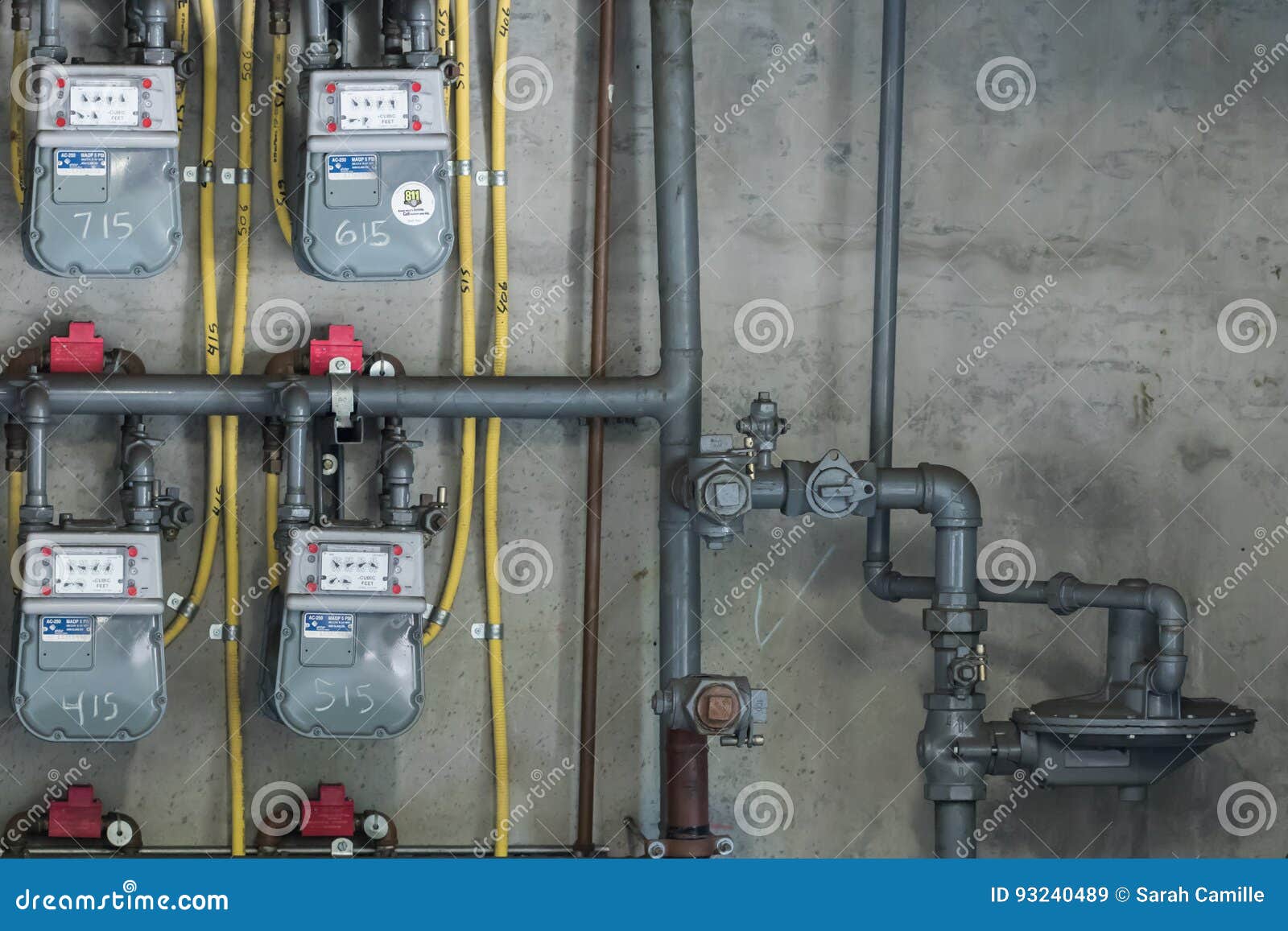 Natural Gas Meters editorial stock image. Image of appliance - 93240489