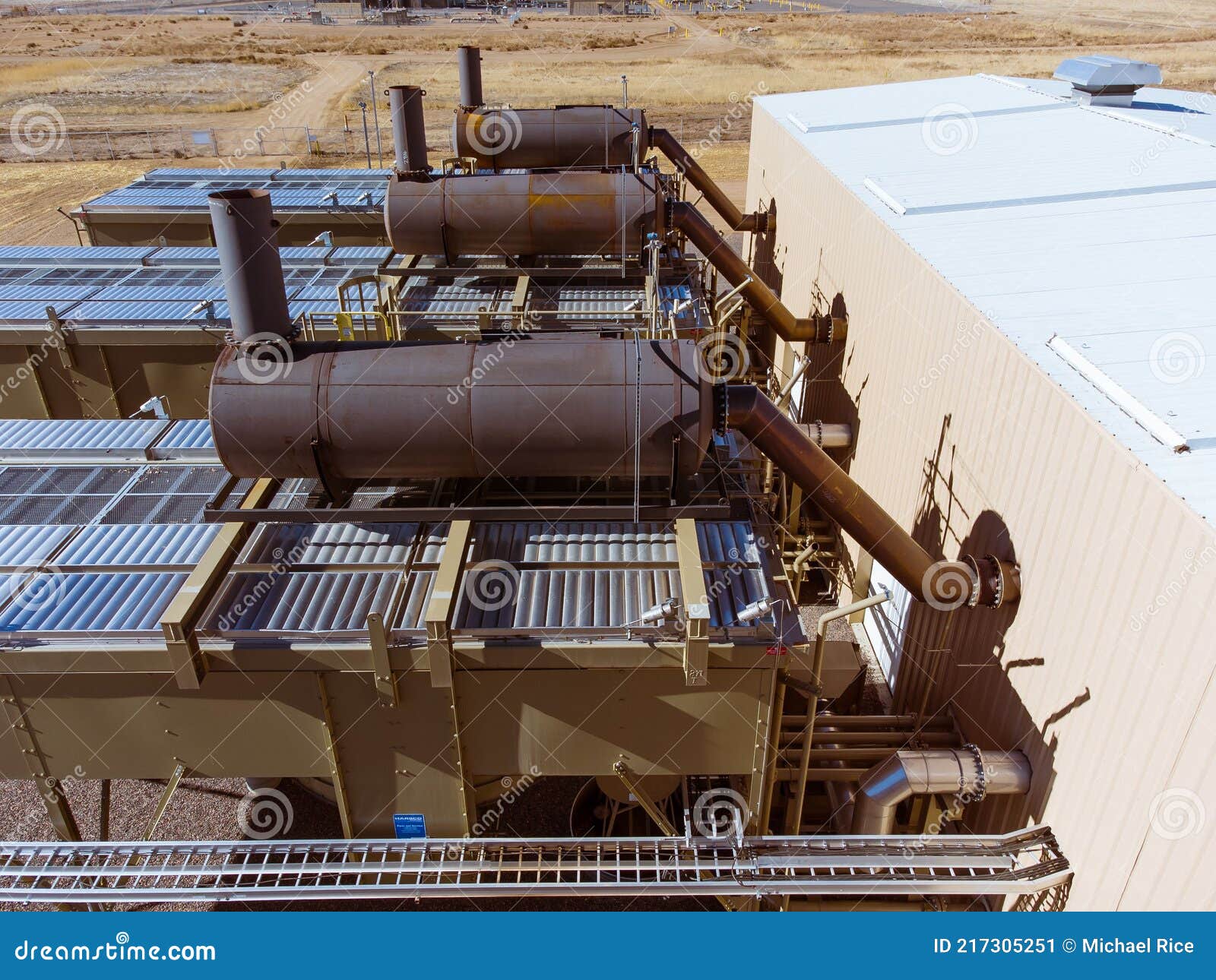 Natural Gas Processing Facility Stock Image - Image of scenery, plains ...