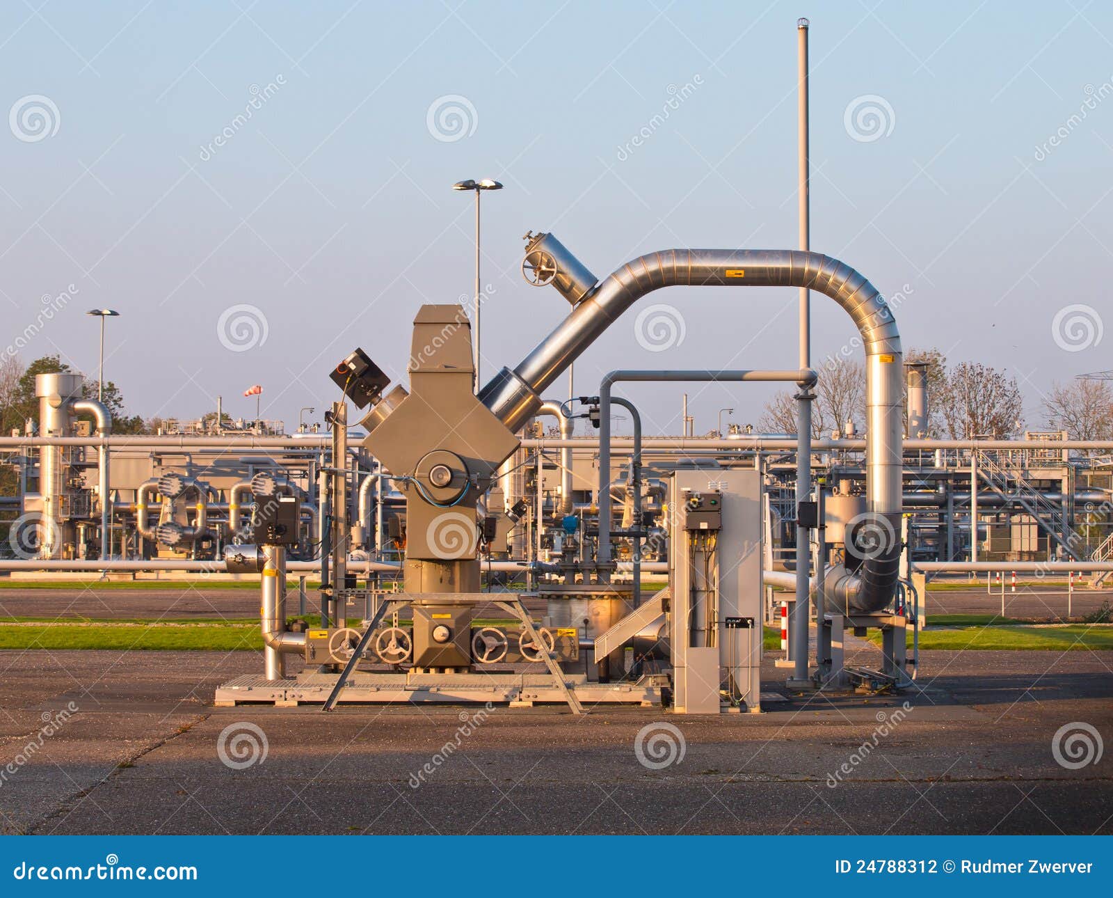 Natural Gas Well Processing Plant Backdrop Stock Photo - Image of ...