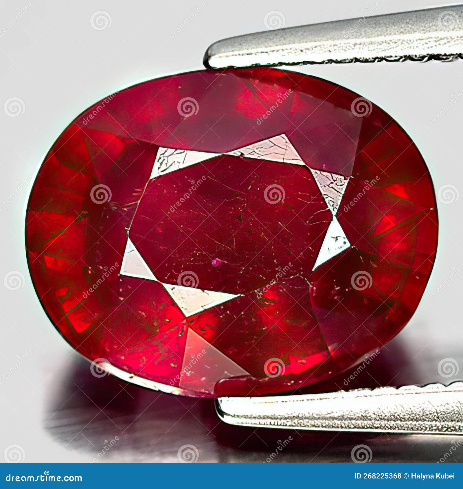 Natural Gemstone Red Ruby on White Background Stock Photo - Image of ...