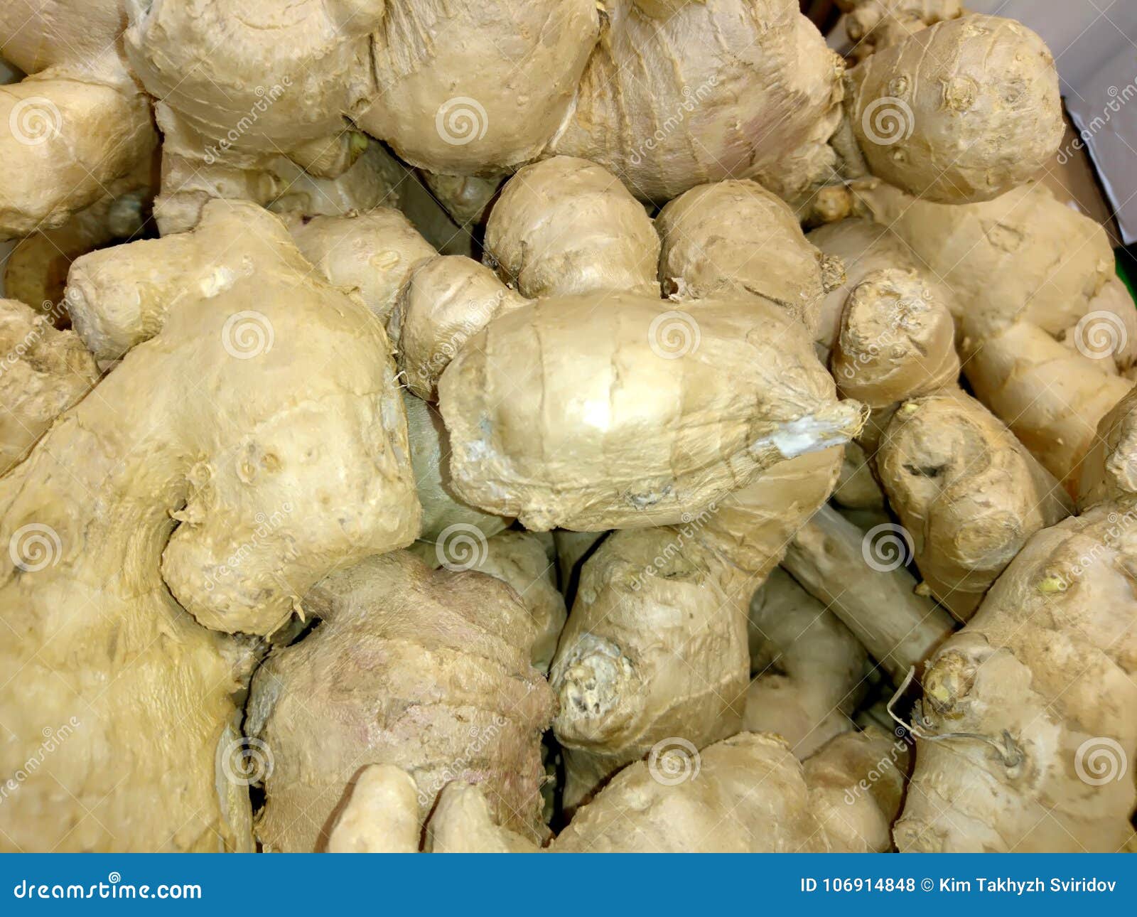 Natural ginger close-up stock photo. Image of energy - 106914848