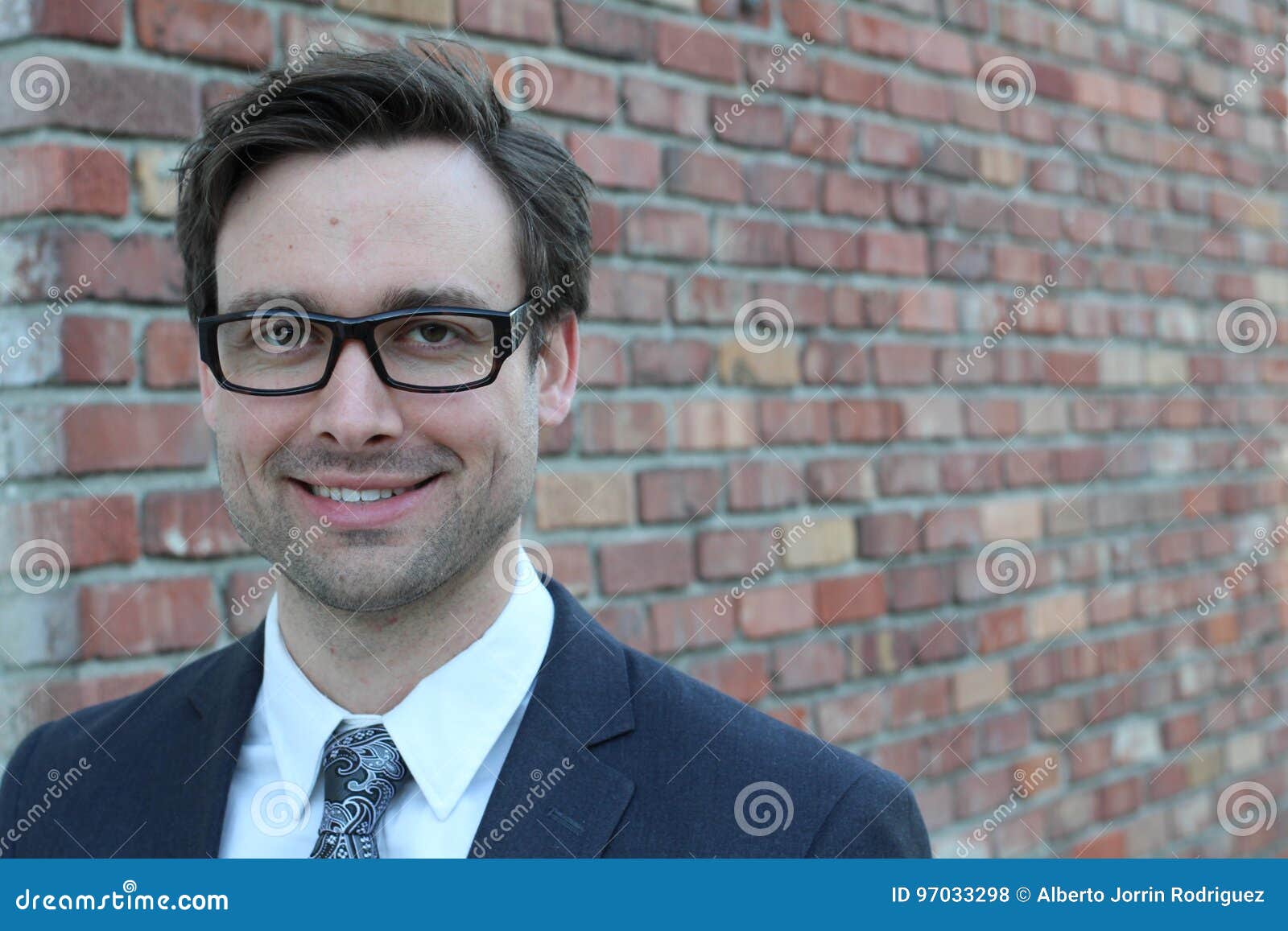 Natural Good Looking Young Businessman Smiling Stock Photo - Image of ...