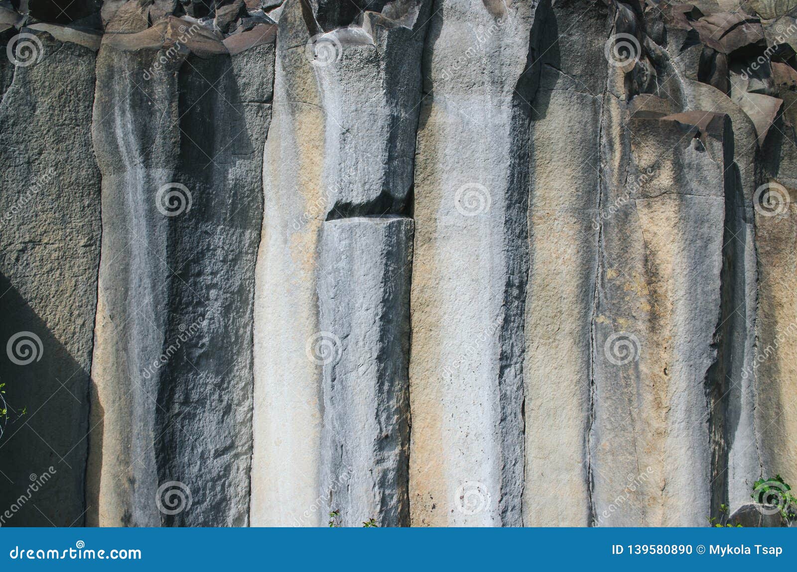 Natural Gray Basalt Rock Columns Stock Photo - Image of natural, lava ...