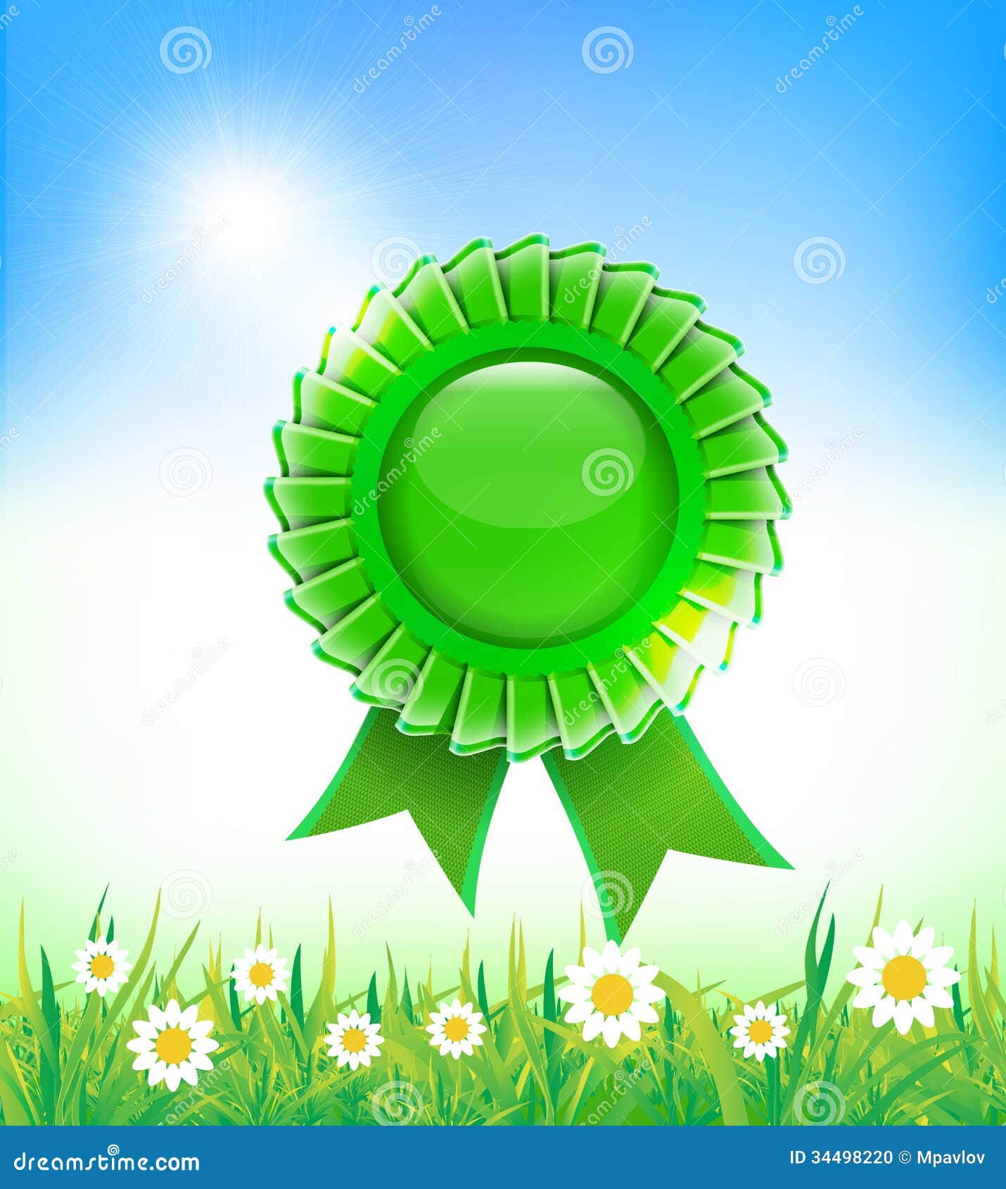 Green Badge With A Leaf Design To Indicate The Product Is Free From ...