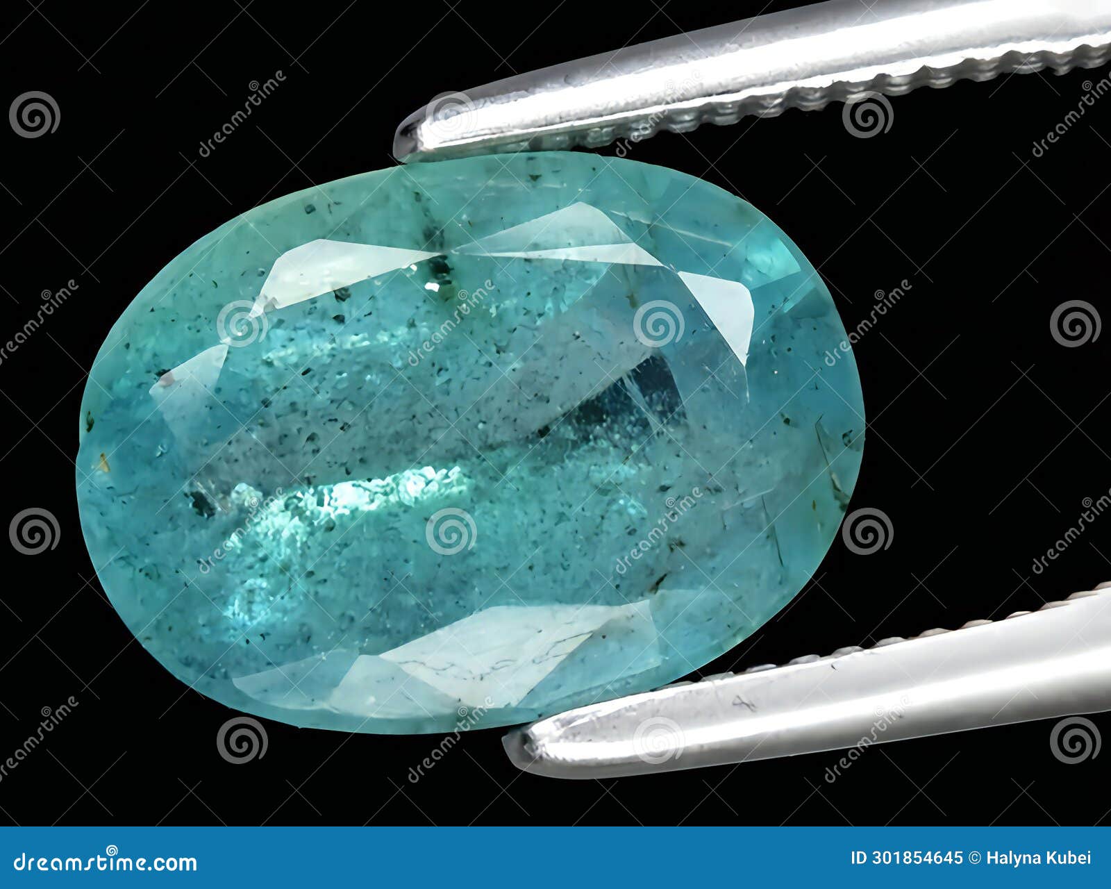 Natural Green Emerald Beryl Gem on the Background Stock Illustration ...