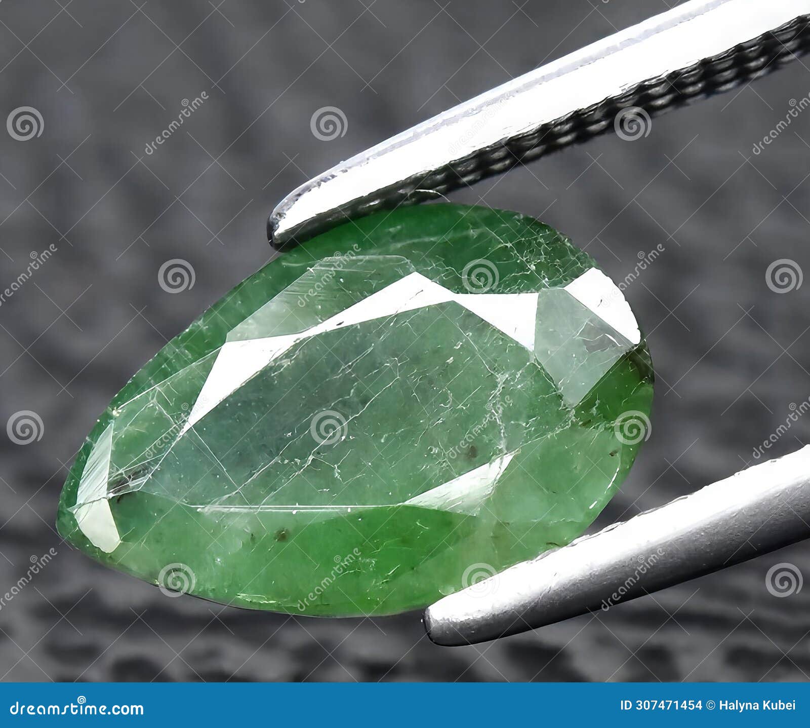 Natural Green Emerald Beryl Gem on the Background Stock Photo - Image ...