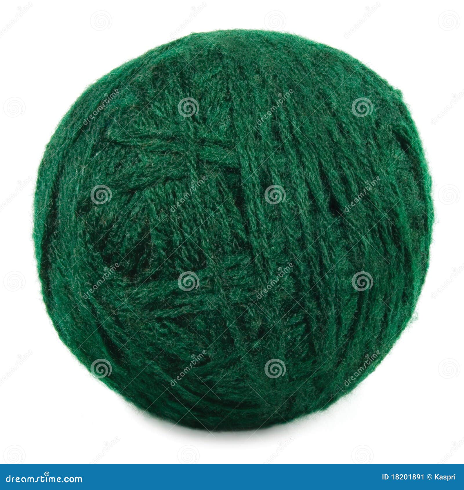 Natural Green Fine Wool Ball Isolated Clew Macro Stock Image - Image of ...