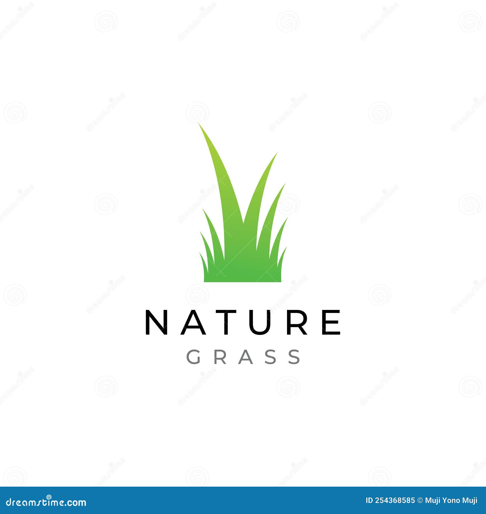 Natural Green Grass, Meadow, and Mowed Grass Element Logo in Spring ...