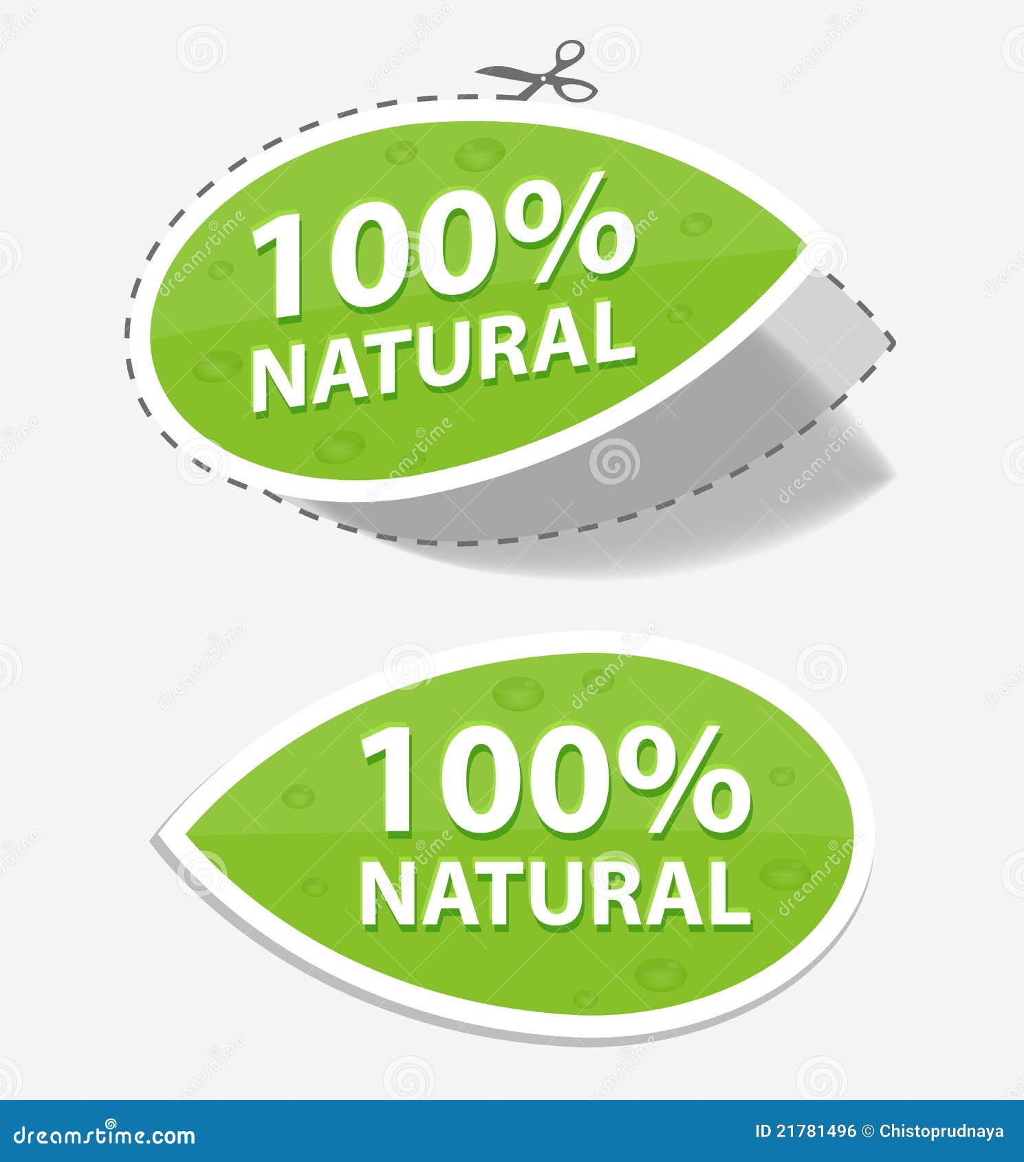 Natural green labels stock vector. Illustration of badge - 21781496