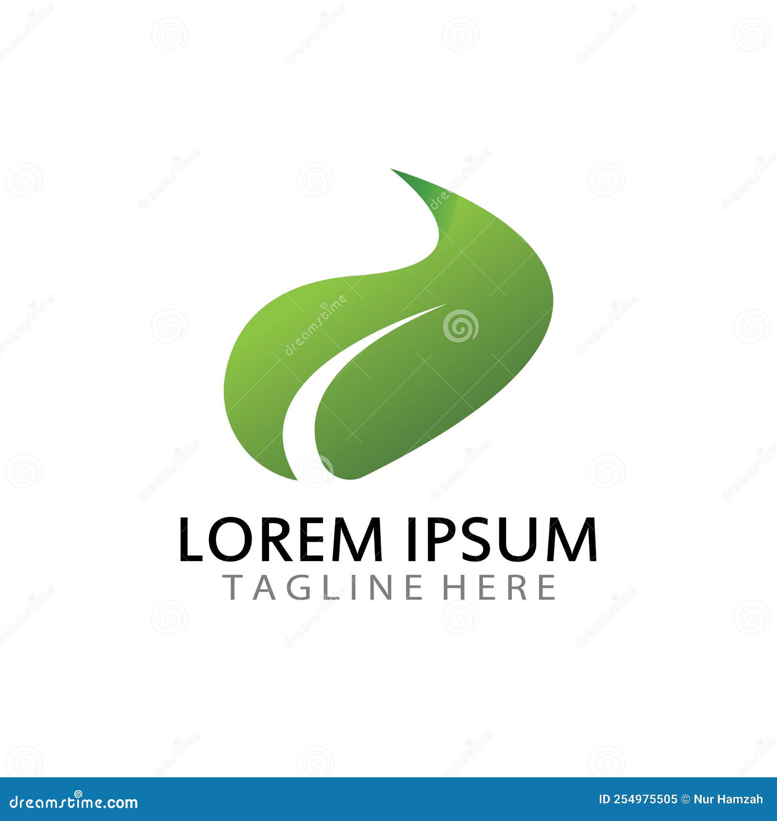 Natural Green Leaf Logo Icon Template Stock Vector - Illustration of ...