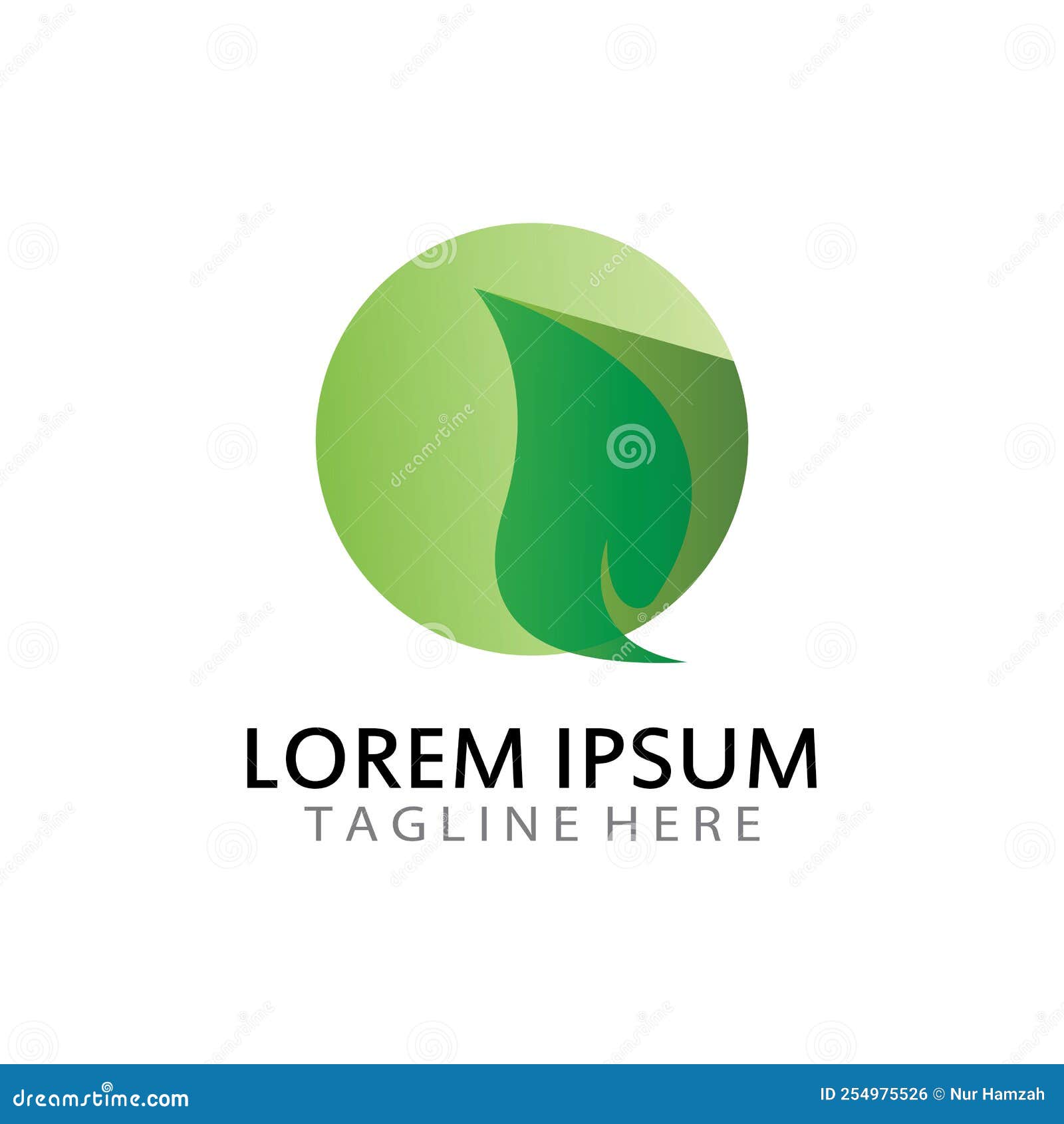 Natural Green Leaf Logo Icon Template Stock Vector - Illustration of ...