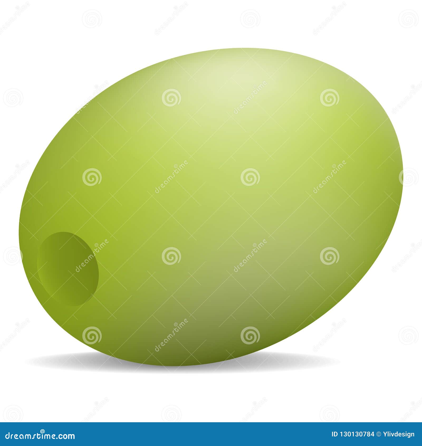 Natural Green Olive Icon, Realistic Style Stock Vector - Illustration ...