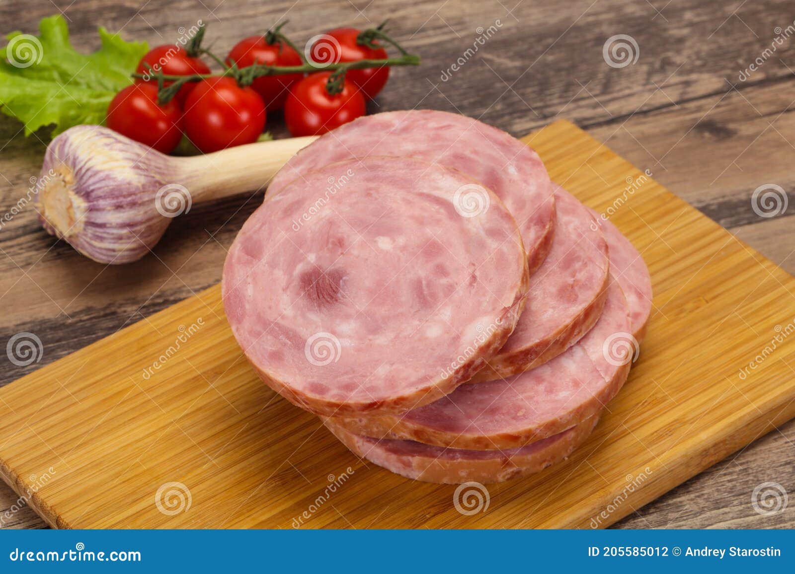 Natural ham made from pork stock photo. Image of spiral - 205585012