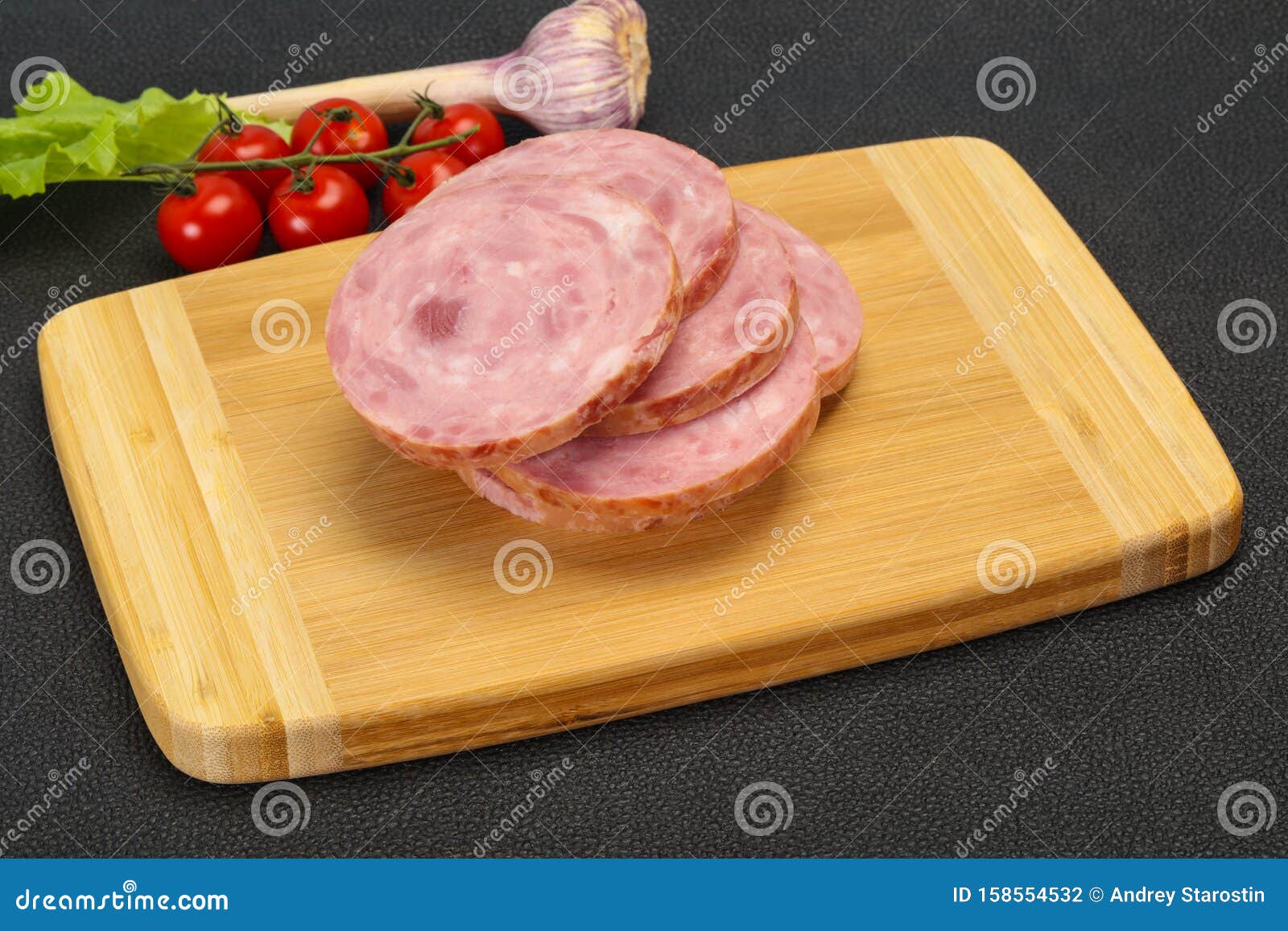 Natural ham made from pork stock photo. Image of dinner - 158554532