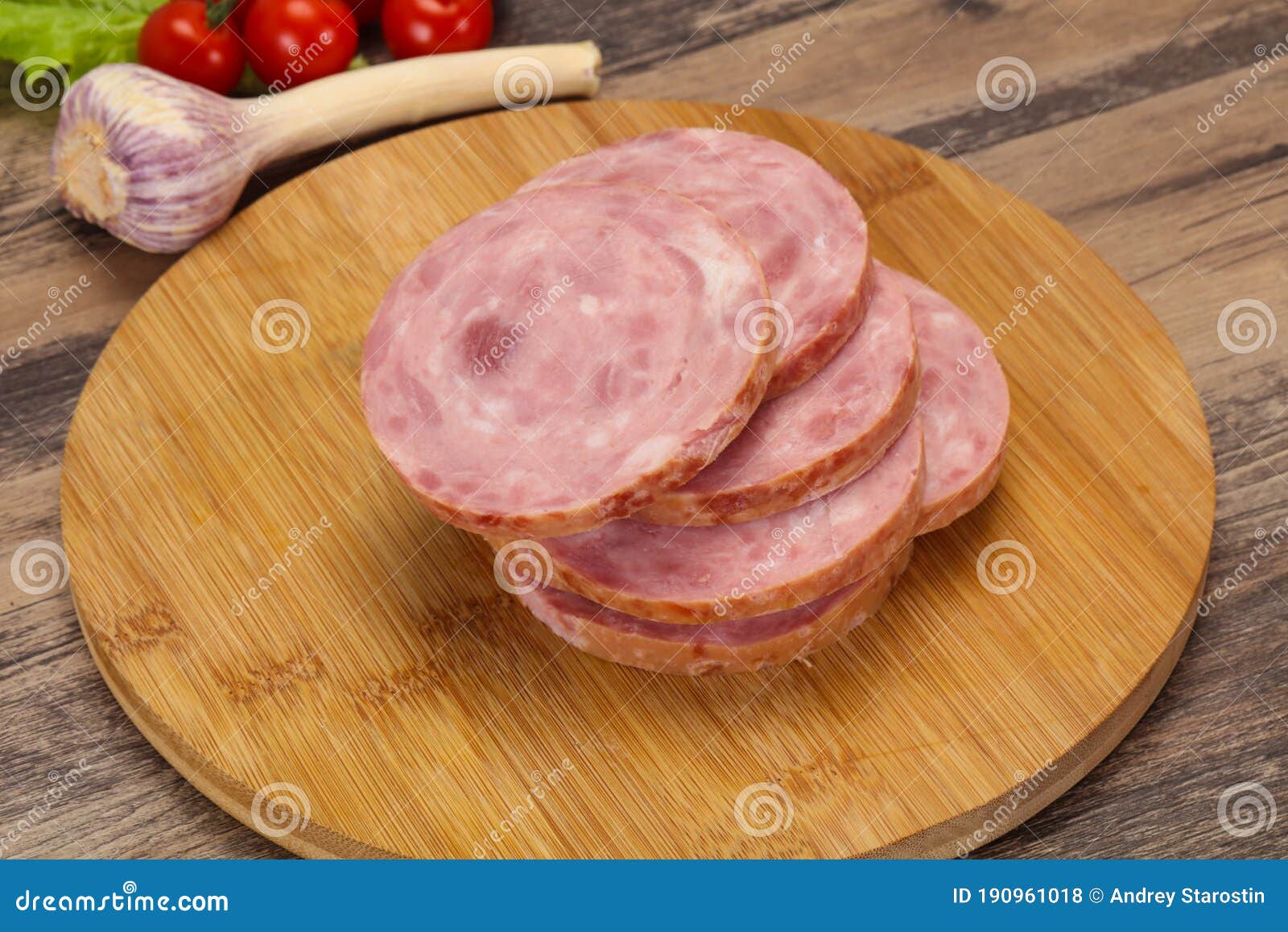 Natural ham made from pork stock photo. Image of background - 190961018