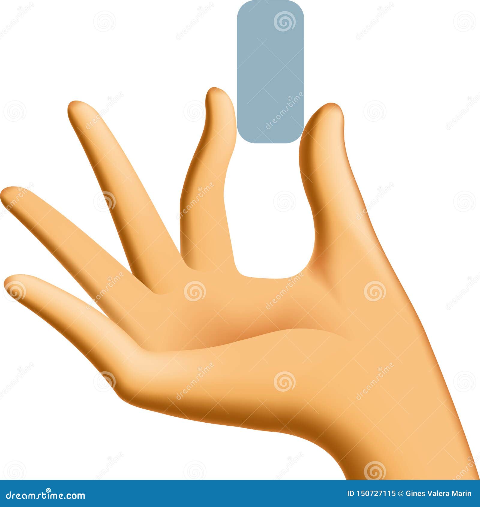 Natural Hand Supporting an Object. Editable Image. Stock Vector ...