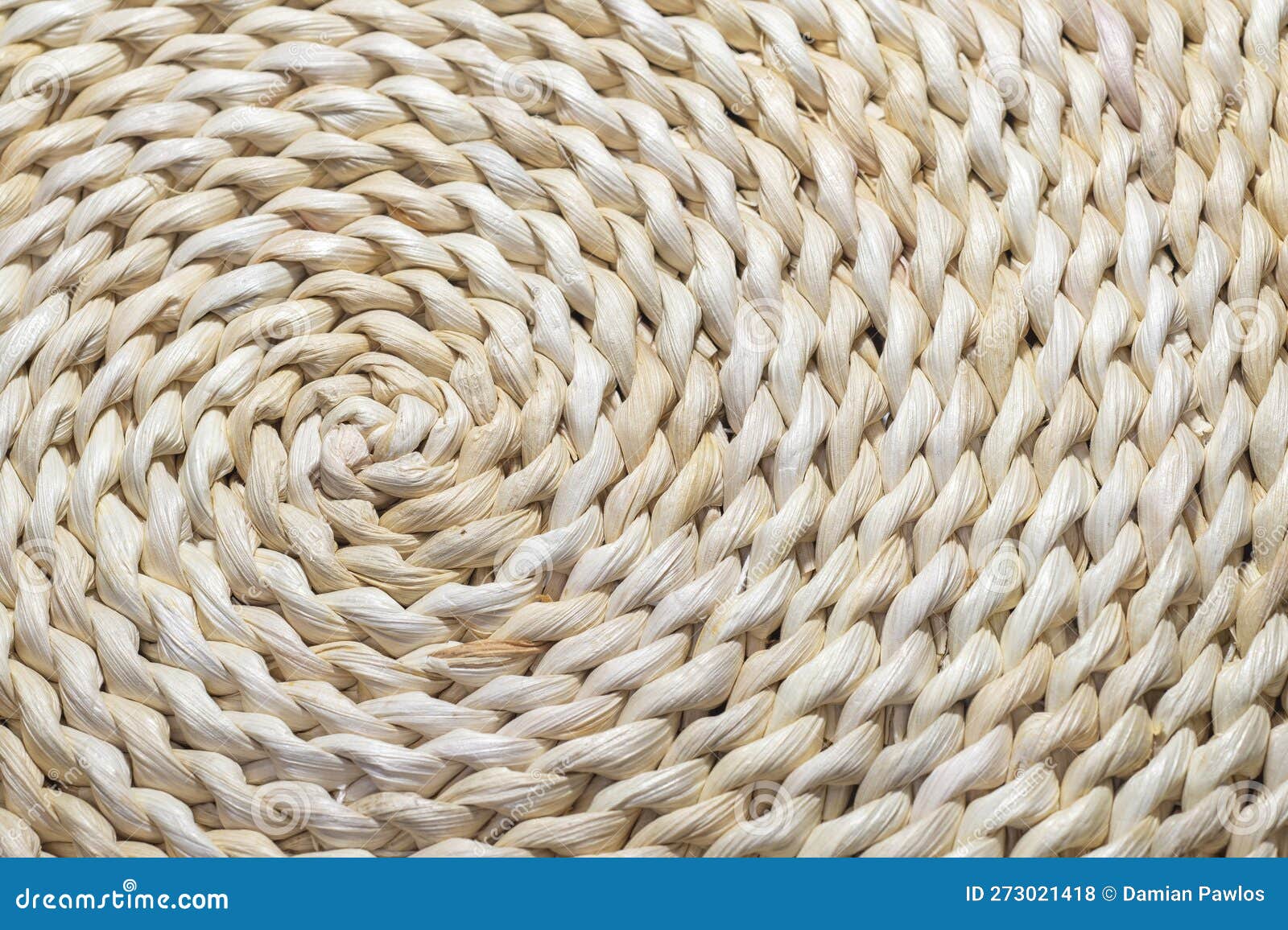 Natural Handmade Maize Straw Mat. Spiral Pattern Stock Photo - Image of ...