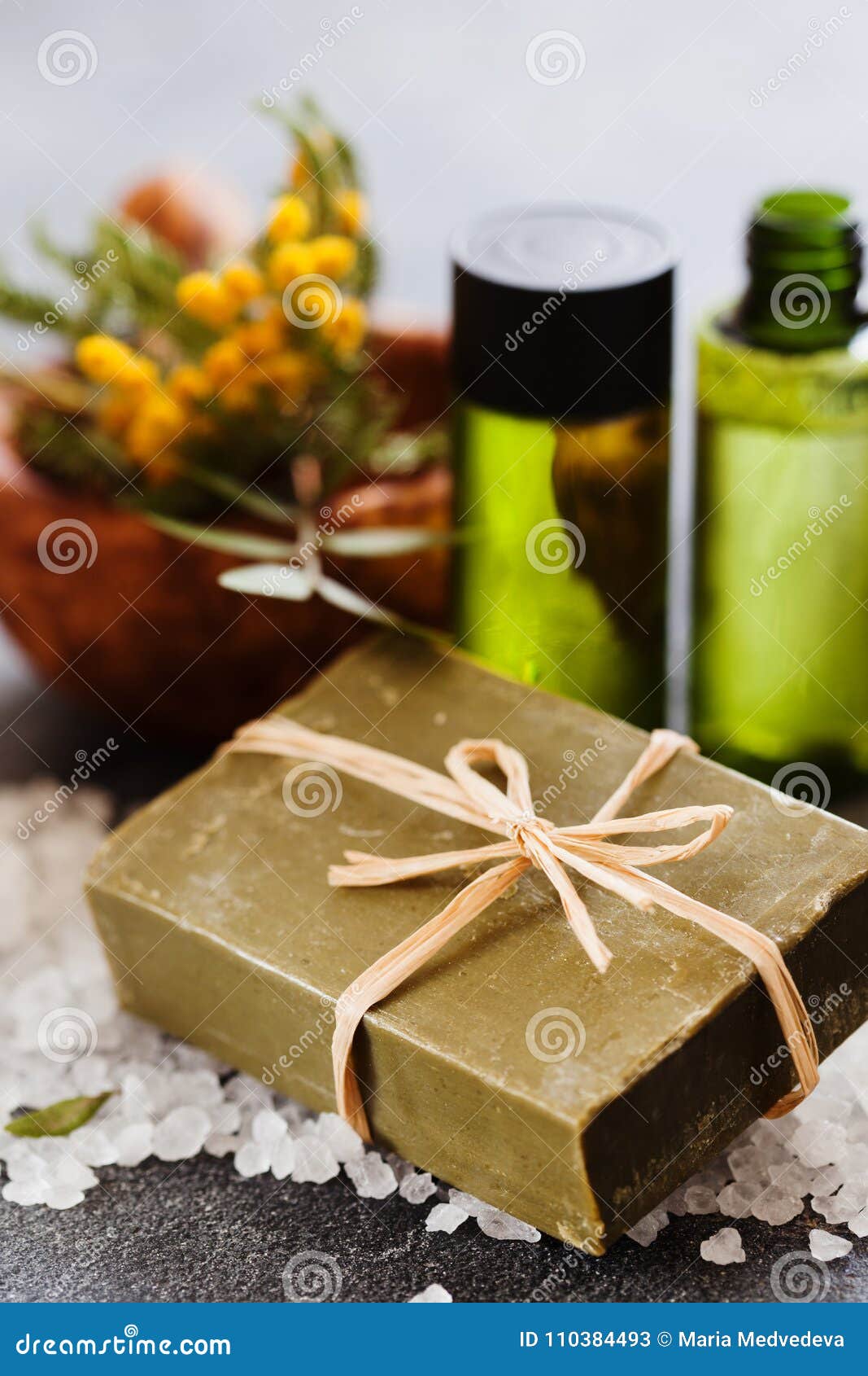 Natural Handmade Olive Soap, Selective Focus Stock Image - Image of ...