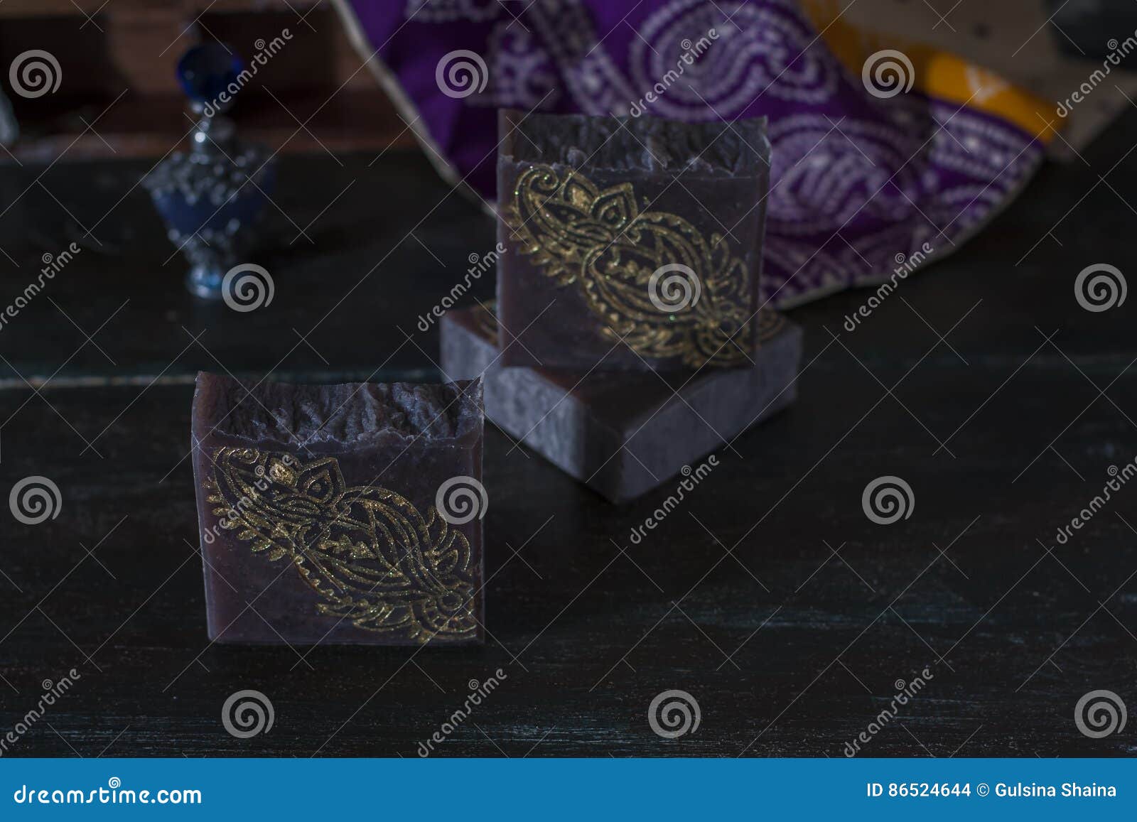 Natural Handmade Soap in Indian Style. Stock Photo - Image of luxurious ...