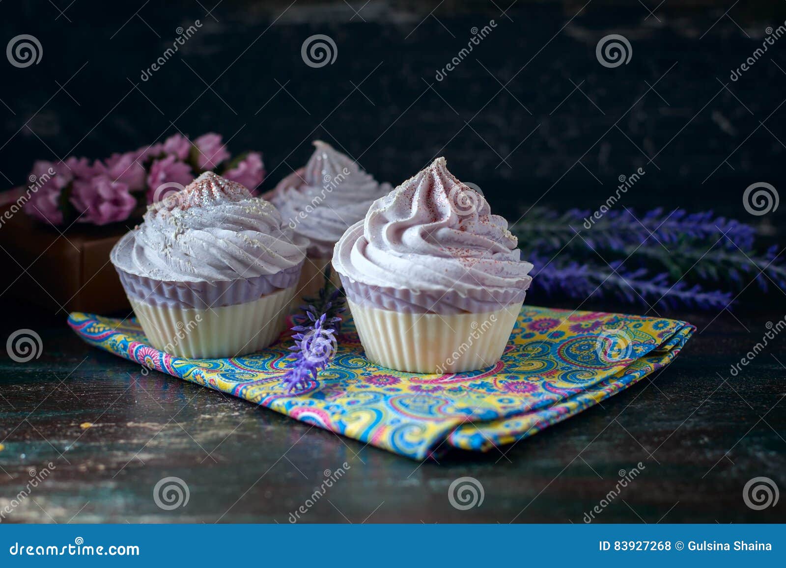 Natural Handmade Soap with Lavender. Soap Cake Stock Photo - Image of ...