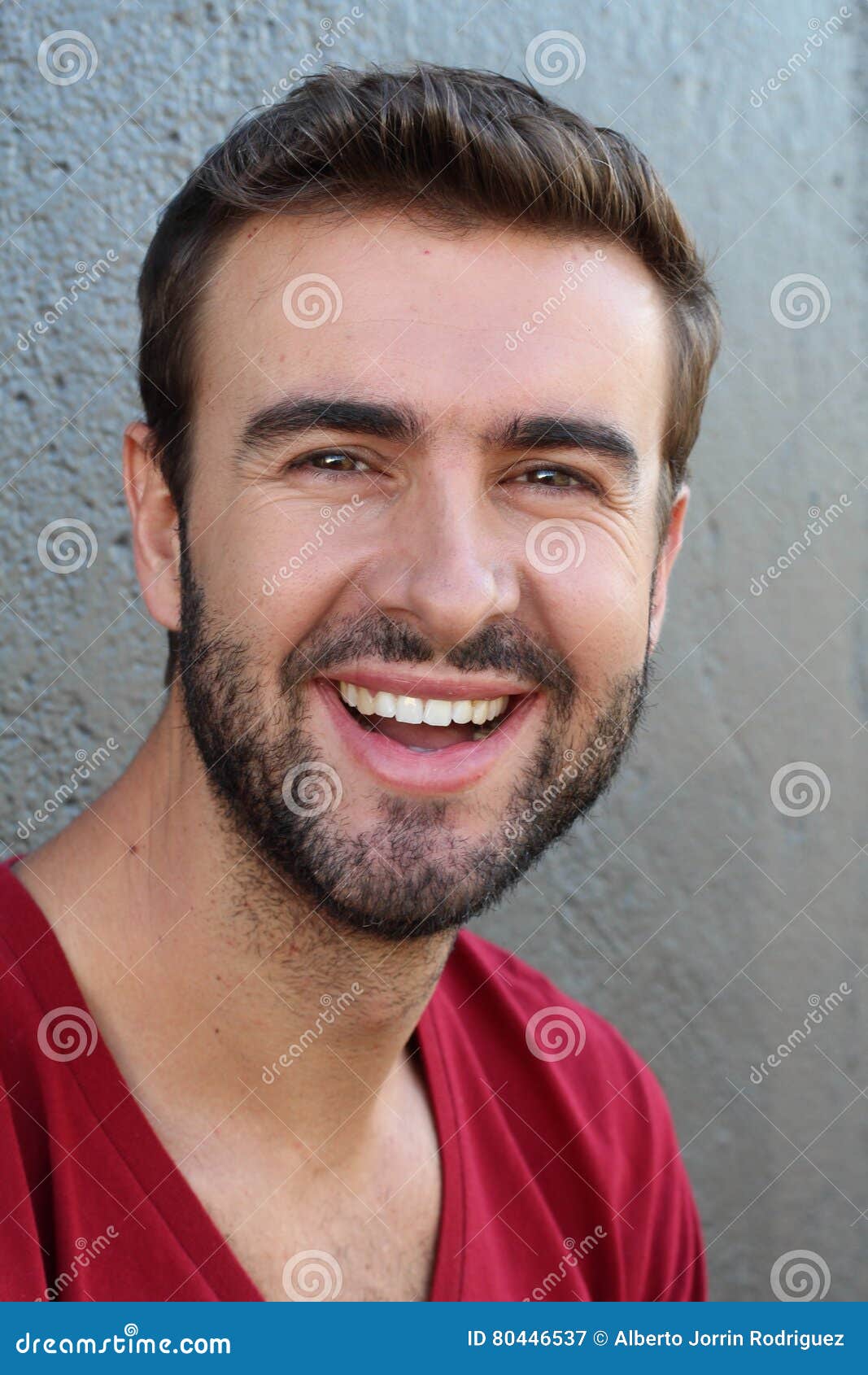 Natural Handsome Young Man Smiling Stock Image - Image of eyebrow ...